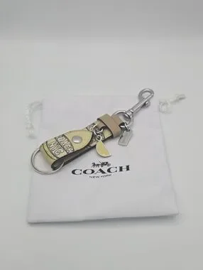 Coach | Accessories | Coach Yellow Lemon Leather Key Fobbag Charm W ...
